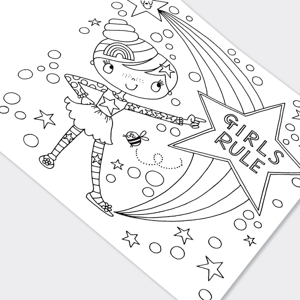 Girls Rule Colouring Book – Rachel Ellen Designs
